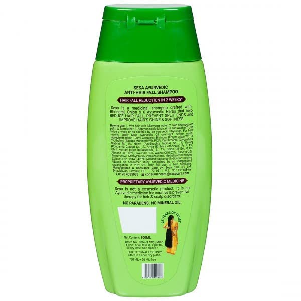 Sesa Anti Hair Fall Shampoo With Bringraj and Oinon - 80ml/2.70 Fl Oz