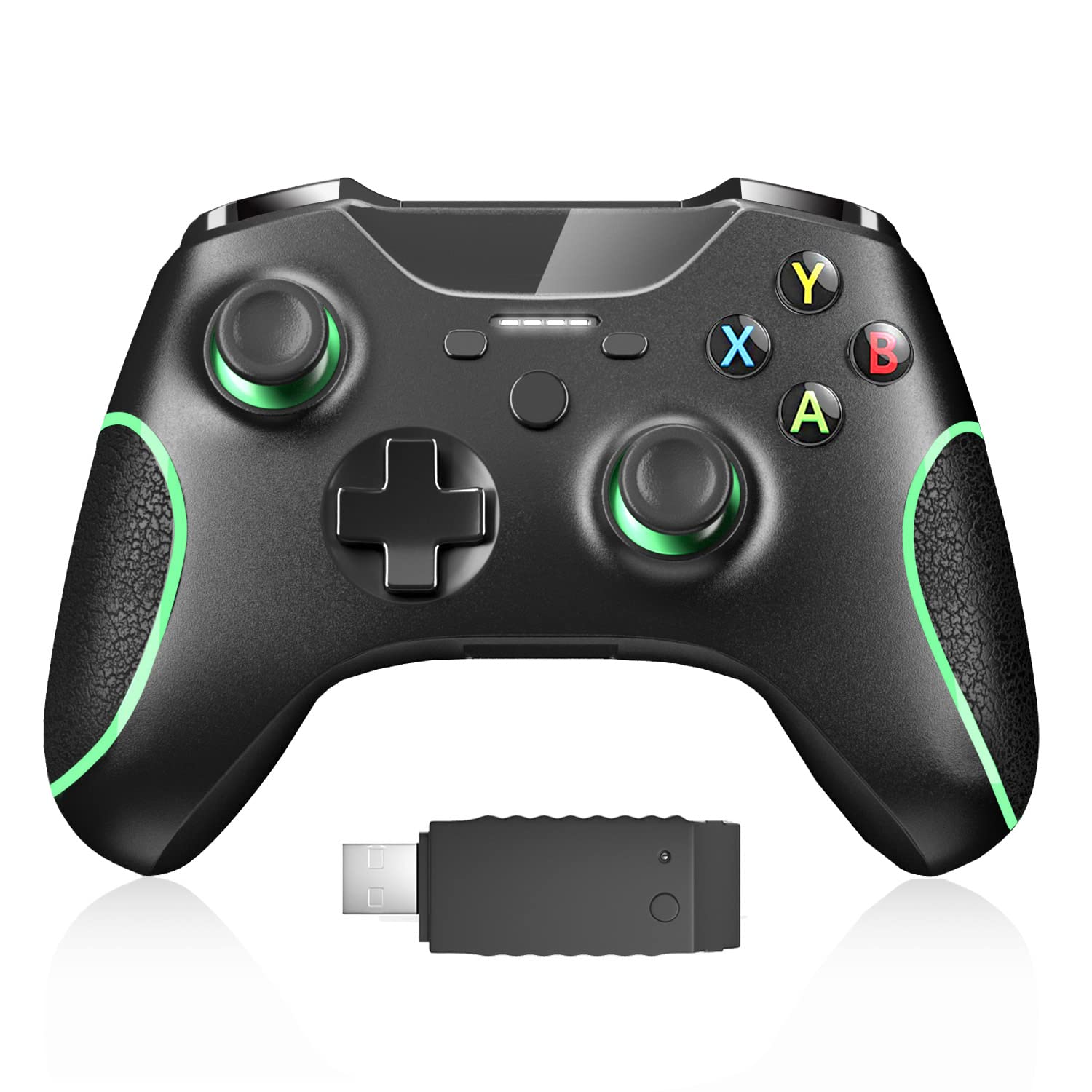 Puning Xbox Controller,2.4G Wireless Controller Compatible With Xbox One/One S/One X/Xbox Series X/Elite/PS3/PC Windows 7/8/10 with Dual Vibration(black)