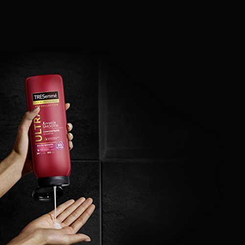 TRESemmé Ultra Keratin Smooth Concentrate Shampoo For Dry Hair Salon Smooth in 30 Seconds, Fast-Lather Technology and 2X More Washes 20 oz