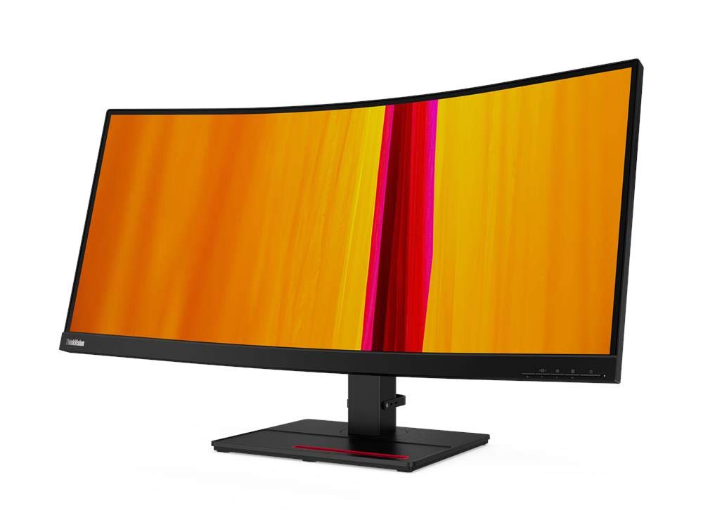 Lenovo ThinkVision T34w-20 34" WQHD Curved Screen WLED LCD Monitor - Raven Black - 3440 x 1440 - HDMI - DisplayPort - USB Hub - USB Type-C
