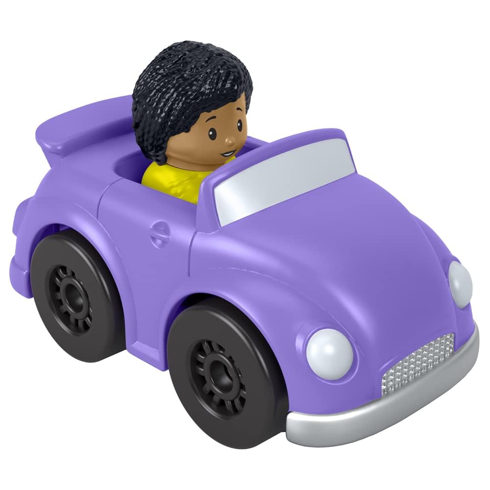 Little People Collectible Wheelies Car - HGP73 ~ Purple Convertible Love Bug Car ~ AA Girl Driving