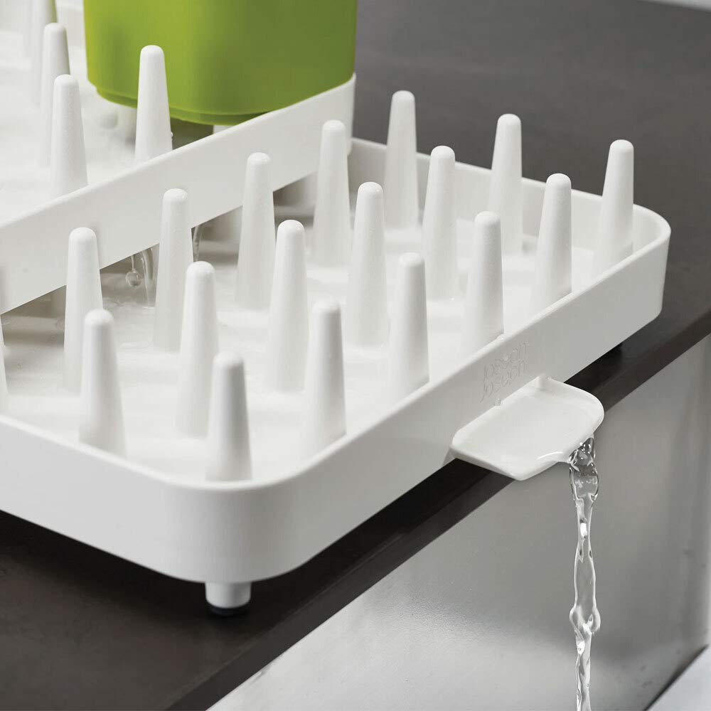 Joseph Joseph Connect Adjustable 3-Piece Dishrack, One Size, Off White/Green