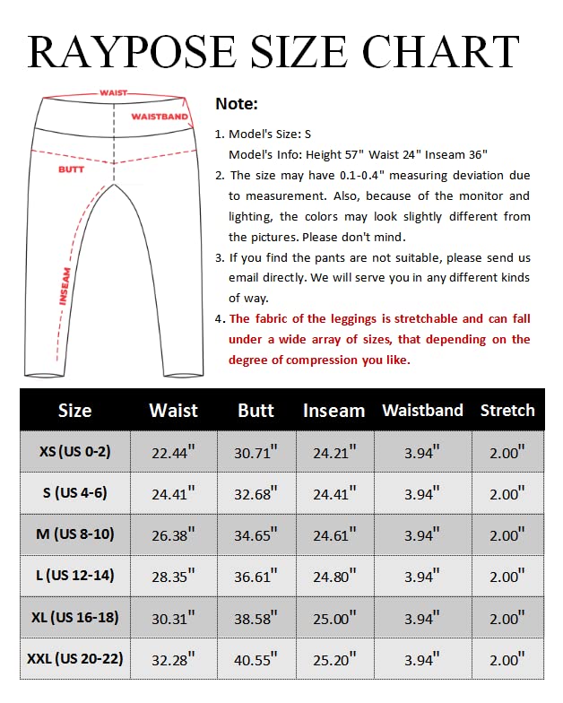 RAYPOSE Workout Leggings for Women with Pockets Tummy Control Plus Size Running High Waisted Yoga Pants Cycling Gym Olive Green-L