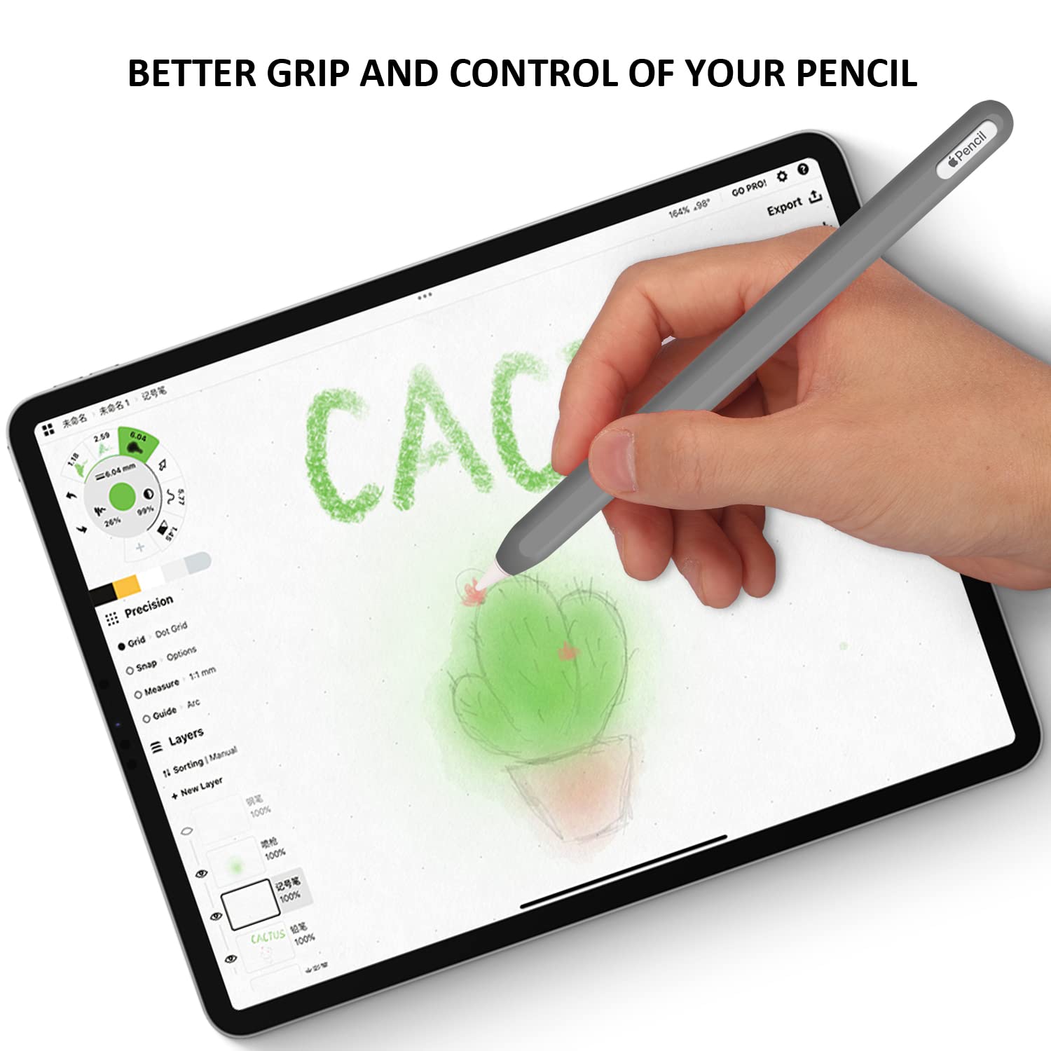 Slim Soft Silicone Sleeve Case Compatible with Apple Pencil 2nd Generation Only, Protective Grip Cover Skin for iPad Apple Pencil 2nd Gen (Pink)