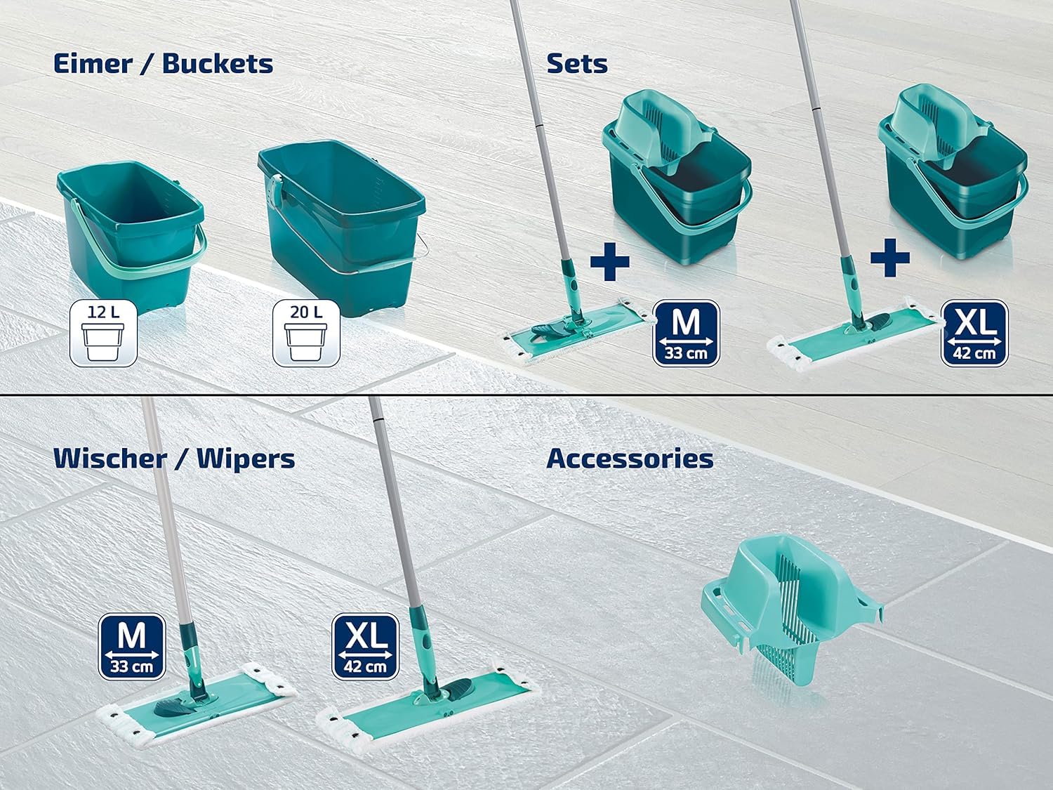 Leifheit 55356 Combi Flat Mop/Bucket and Wringer Set