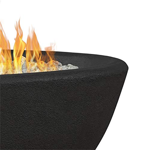 Riverside Oval Propane Fire Bowl in Shale by Real Flame