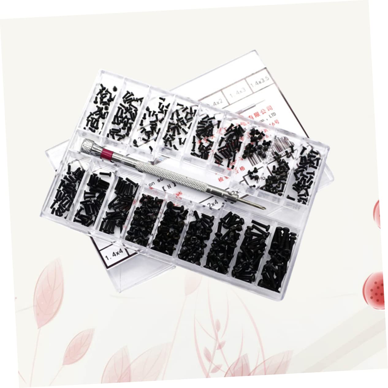 VILLCASE 18 Computers laptops Computer Laptop Carbon Steel Screws Laptop Screws Assortment kit Computer Screw Small Screws Laptop Screw kit countersunk Screw Round Head Combination