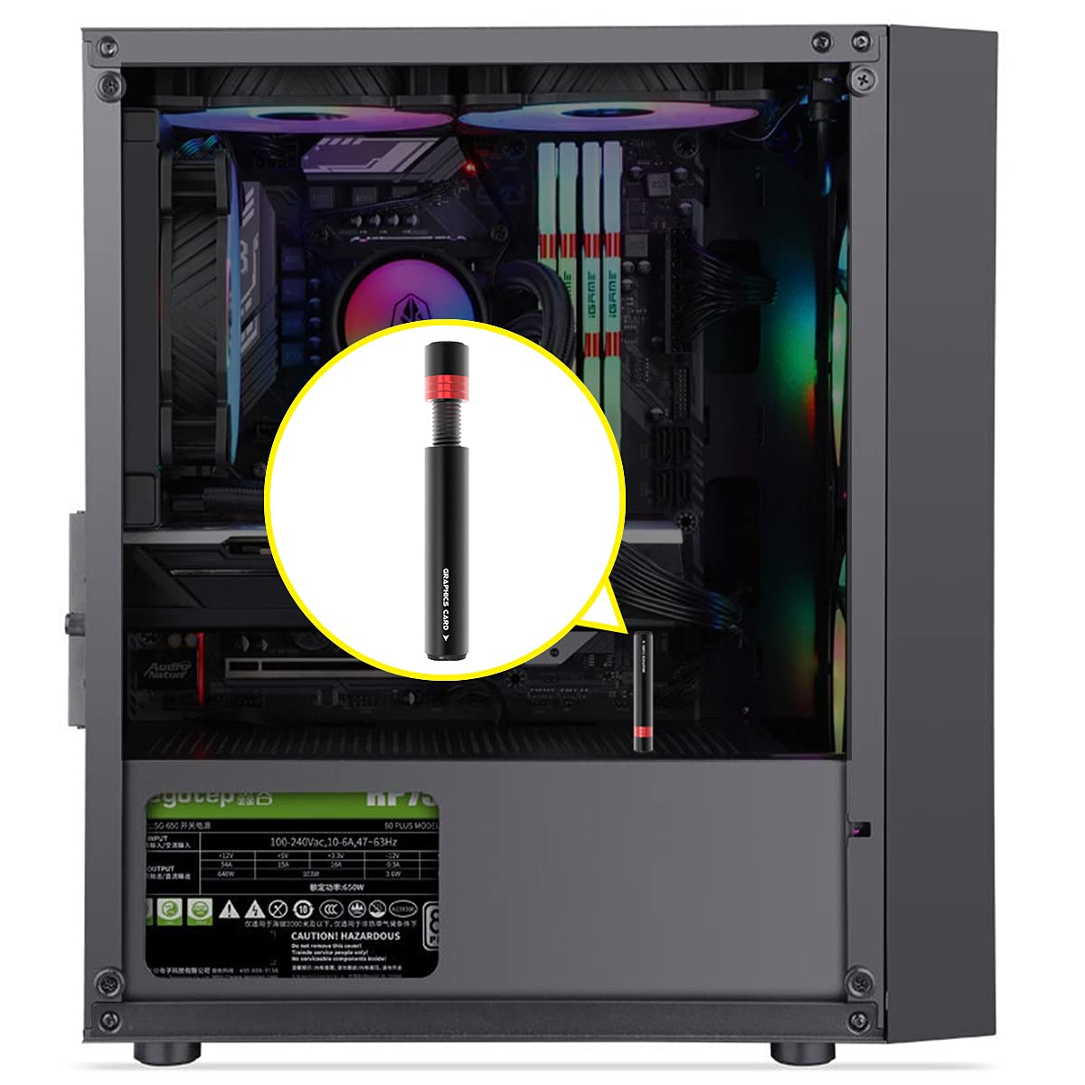 KBRPARTS Graphics Card Support GPU Support Bracket, Video Card GPU Sag Bracket, Full Aluminum Holder Provides Strong Support and Stand for Universal Graphics Card GPU Video Card Support Bracket