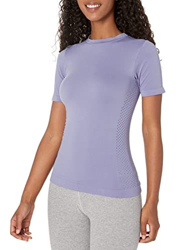 Pretty Polly Women's Eco Active Wear Short Sleeve T-Shirt, Purple (Blueberry), Small/Medium