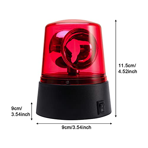 LED Strobe Light,360 Degree Rotating DJ Flashing Stage Effect Battery Powered Strobe Light Car Siren Strobe Light,Disco Party Rotating Lamp(Red,size:1pc)
