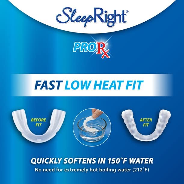 SleepRight ProRX Dental Guard, Ultra-Thin, Custom-Fit, Durable for Teeth Grinding, Comfortable for Sleeping (New Version)