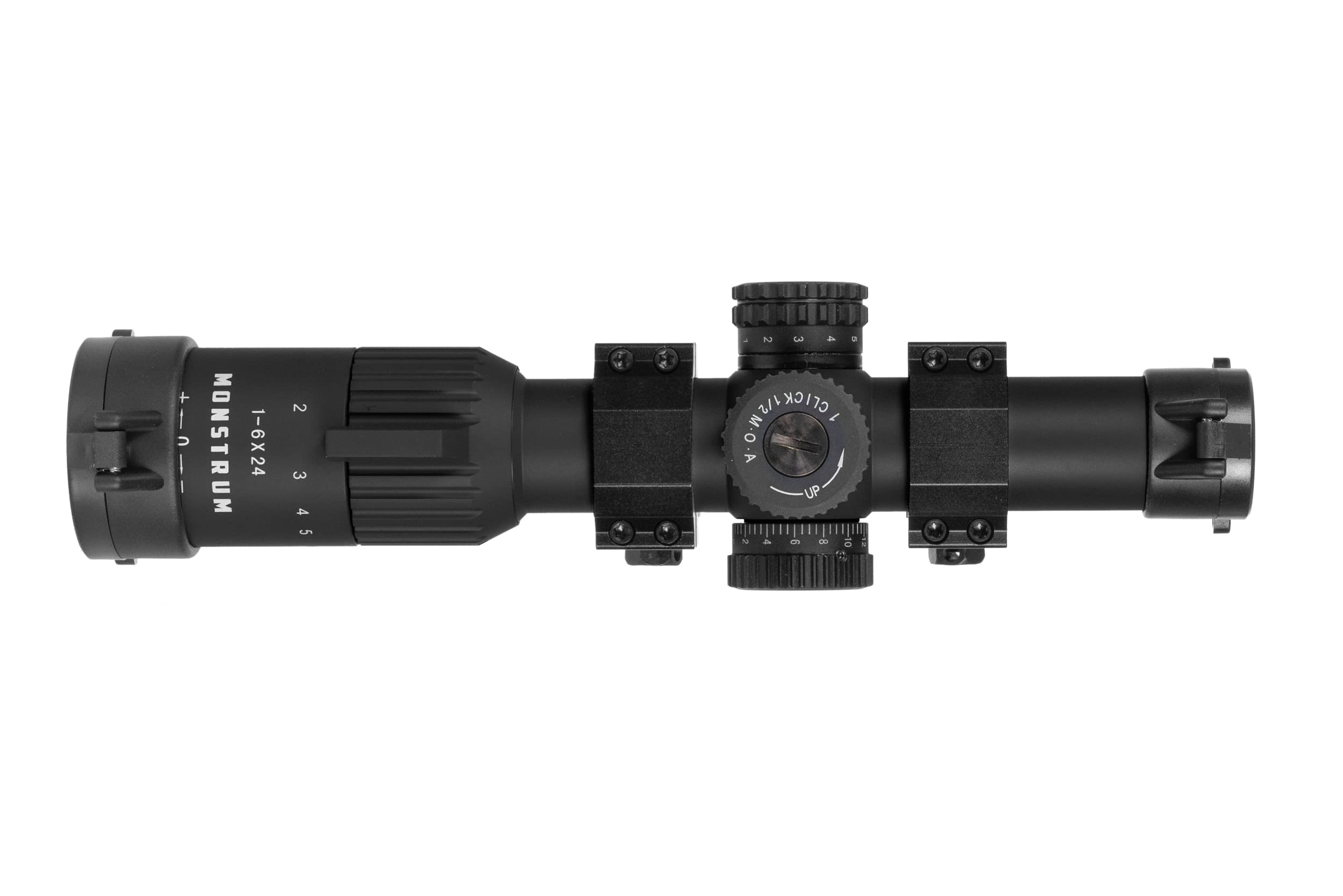 Monstrum G2 1-6x24 FFP Rifle Scope | Moonstrum Offset Scope Mount with Integrated Level Bubble | Bundle