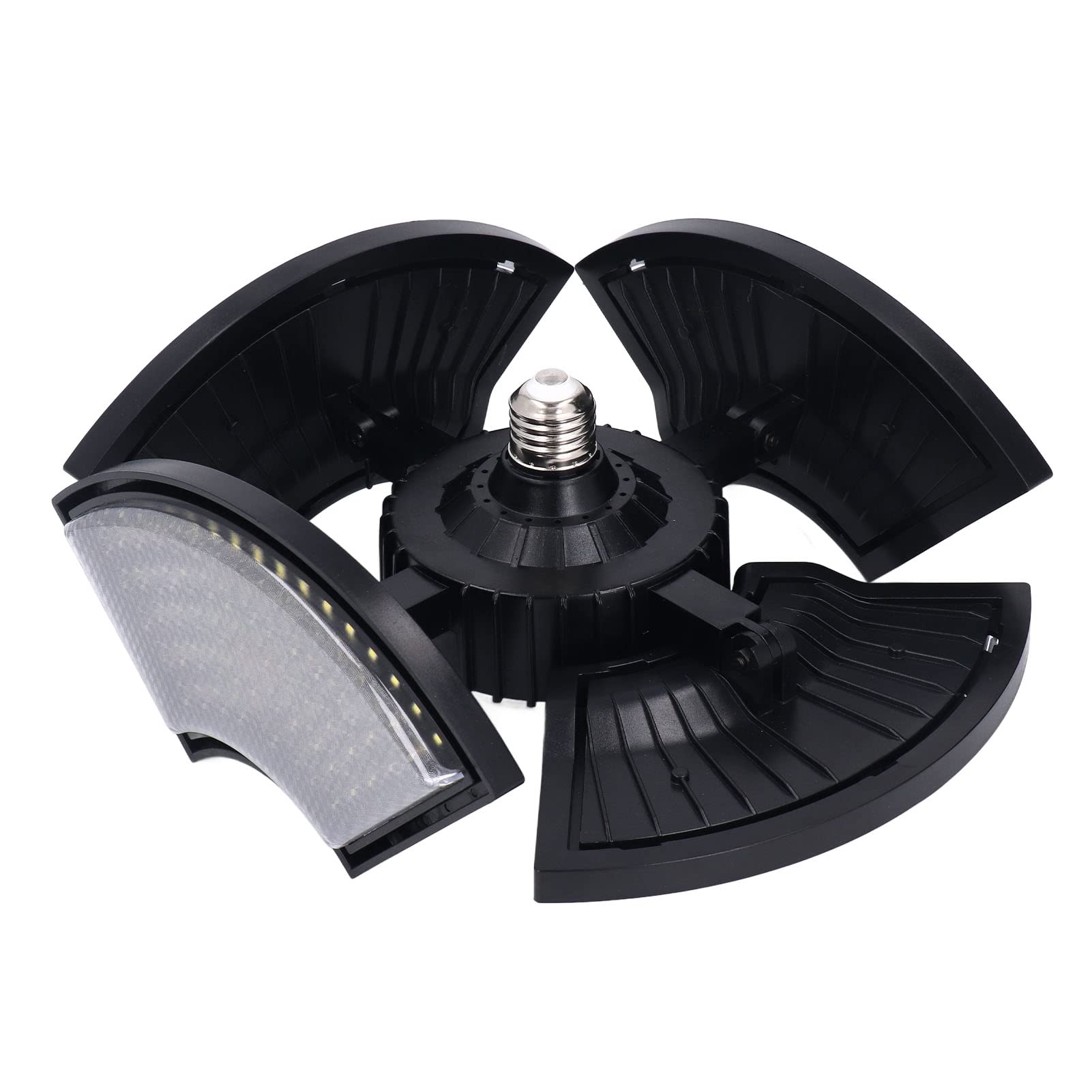 ZONEEAKO LED Garage Light 120W Transformable LED Garage Ceiling Light 11000LM Garage Shop Light Garage Light 4 Adjustable Panels LED Bulbs for Barn