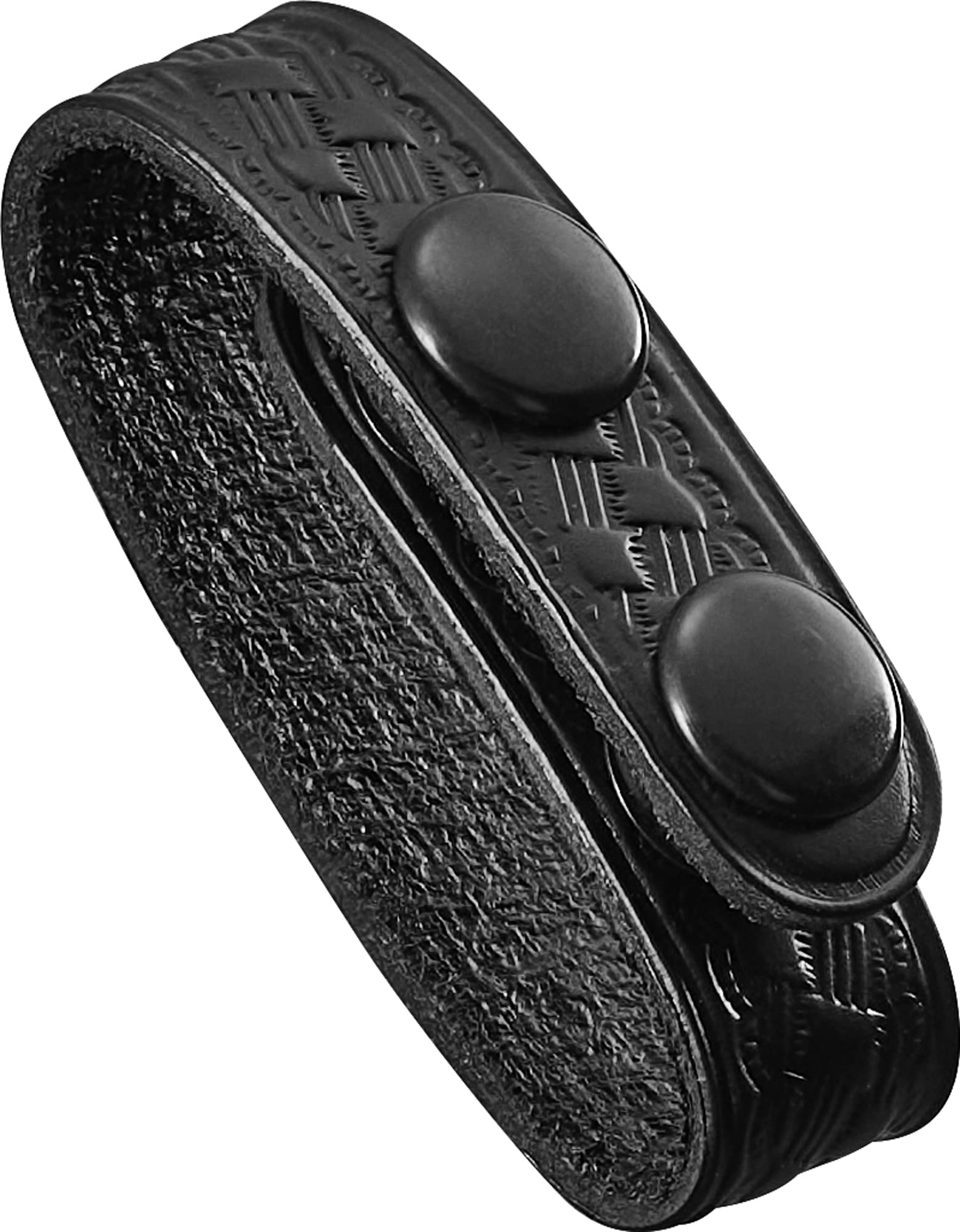 Perfect Fit Shield Wallets 3/4 Inch Duty Belt Keeper for belts up to 2.25 inches wide Leather with Brass Snap (4 Pack)