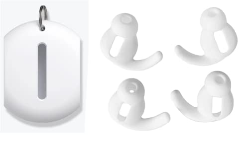 Zotech 2 Pairs AirPods 3 Ear Hooks Covers with Storage Pouch [Not Fit in Charging Case] Anti Slip Wings Ear Covers, Grip Tips Accessories Compatible with Apple AirPods 3rd Generation (White, Medium)