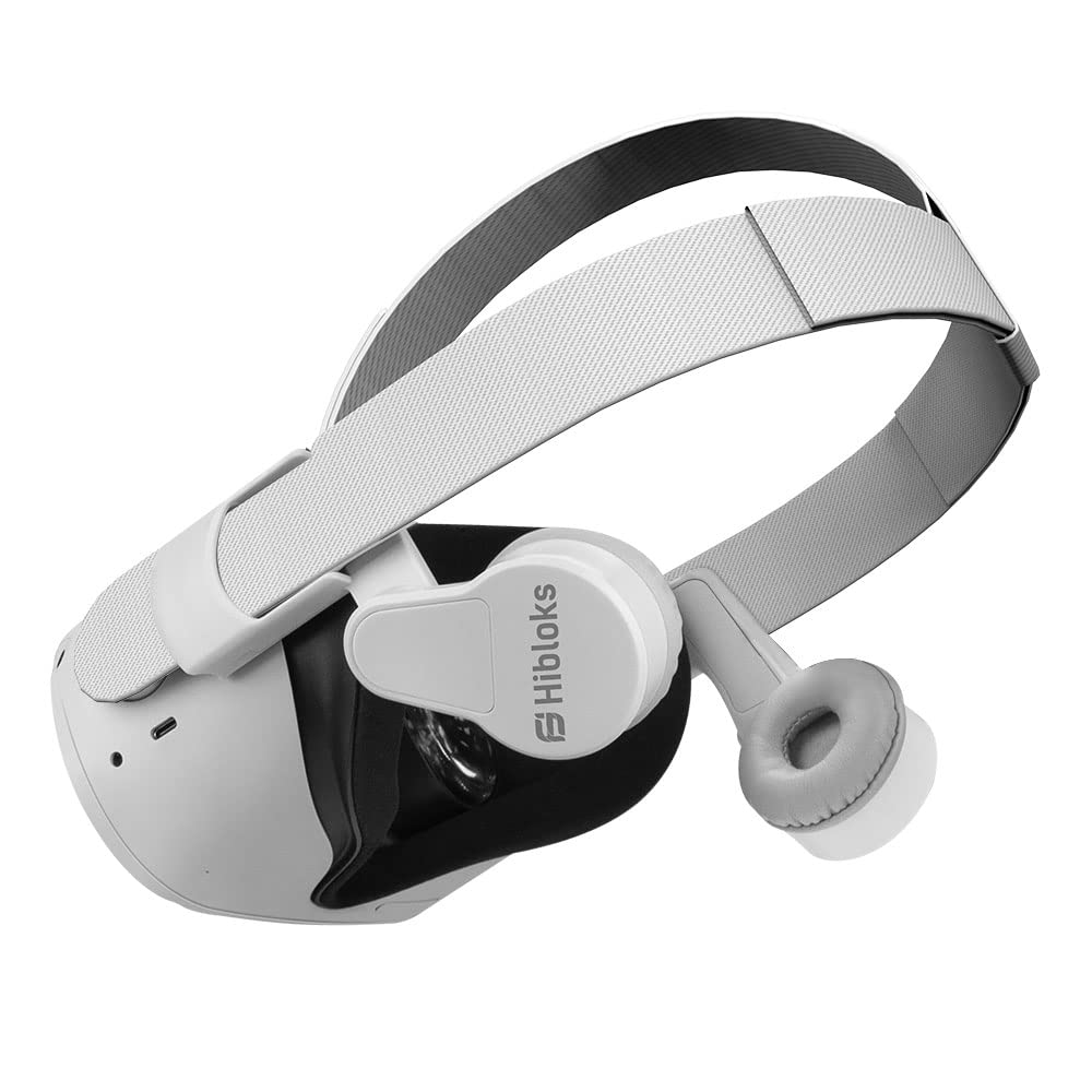 RCstyle Hibloks Adjustable Ear Muffs for Meta/Oculus Quest 2, Enhance Sound Effect for Meta/Oculus Quest 2 Accessories, Compatible with Original Strap/Elite Strap