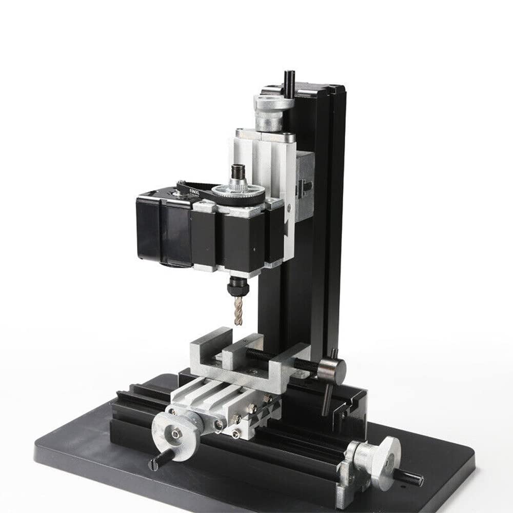 RUNAAJA 100-240V 24W 12000RPM Mini Milling Lathe, DIY Micro Lathe Mini Miller,Mini Metal Lathe DIY Miniature Milling Machine Miller