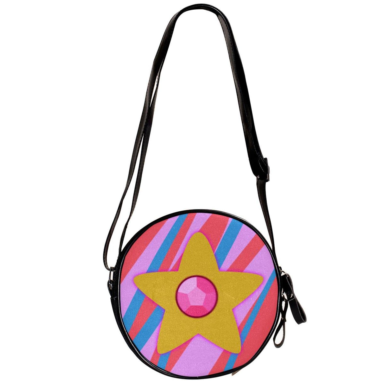 Small Crossbody Bags for Women,Round Shoulder Bag Purse,abstract star pattern,Cellphone Bags Handbags
