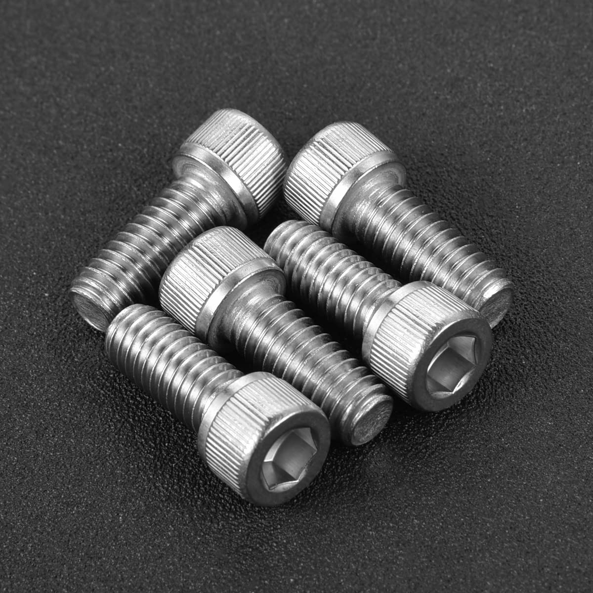 M5-0.8 x 12mm Socket Head Cap Screws 304 Stainless Steel 18-8 A2-70 Allen Socket Hex Drive Bolts, Fully Threaded. 50PCS