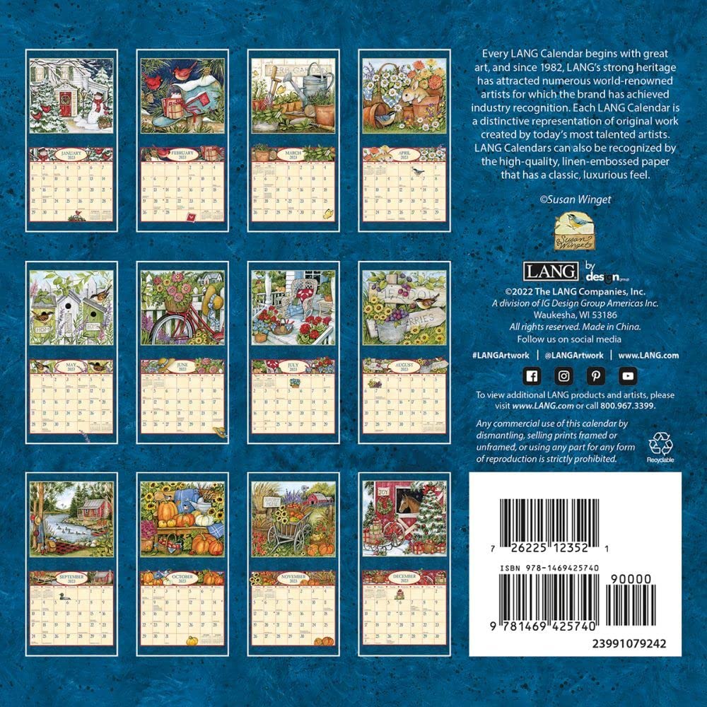 Lang Companies, Heart and Home 2023 Mini Wall Calendar