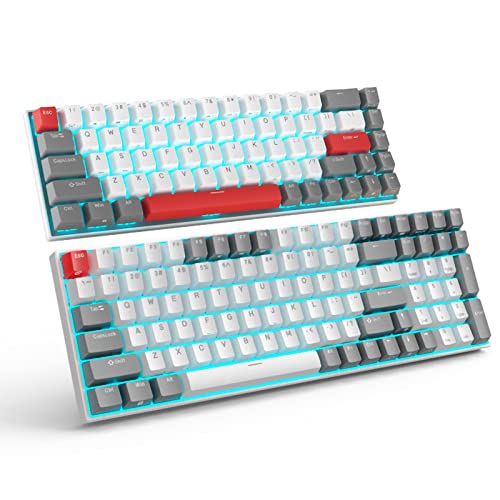 RK ROYAL KLUDGE RK G68 RK100 68 Key 100 Key Tri-Mode Mechanical Gaming Keyboard, Brown Switch