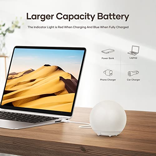 Night Light for Kids, USB Rechargeable Beside Lamp with Dimmable,Warm Light,7 Colors Changing,Touch Control, 0.5/1hour Timer for Nursery, Baby,Bedroom,Camping,Gift