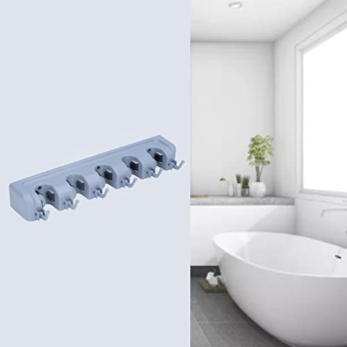 Rosvola Broom Holder Space Saving Broom Wall Shelf Multifunctional for Bathroom (Type A)