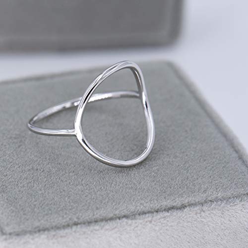 LEMON GRASS Gold Vermeil Open Circle Ring in Sterling Silver Size 9