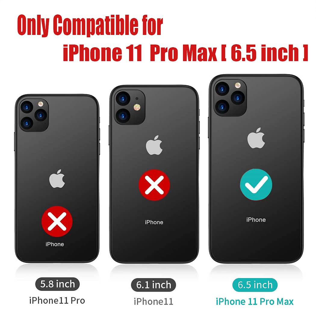 UNLOU Battery Case for iPhone 11 Pro Max, 8500mAh Rechargeable Portable Charging Case for iPhone 11 Pro Max (6.5 inch) Extended Battery Pack Protective Charger Case (Black)
