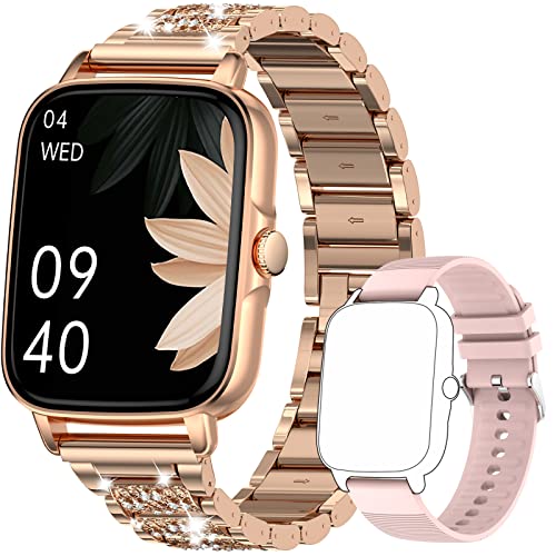 Smart Watch for Women Bluetooth Dial Call Speaker Fitness Tracker with Heart Rate Monitor Sleep Tracker Pedometer Smartwatch 1.69" HD Full Touch Screen Activity Tracker Watch for iPhone Android