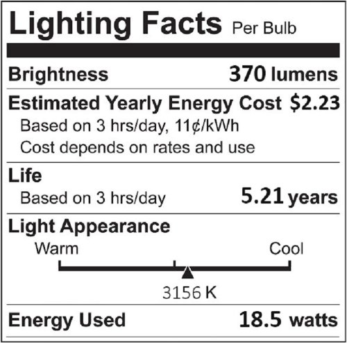 Kichler 15599CLR Accessory Bulb 3155 18.5W, Clear