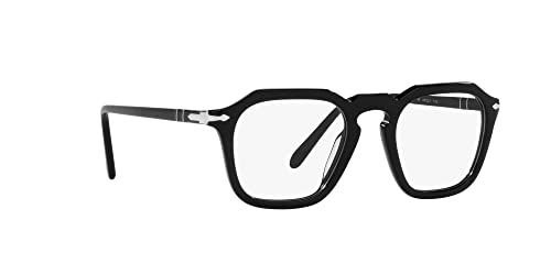 Persol PO3292V Square Prescription Eyewear Frames, Black/Demo Lens, 46 mm