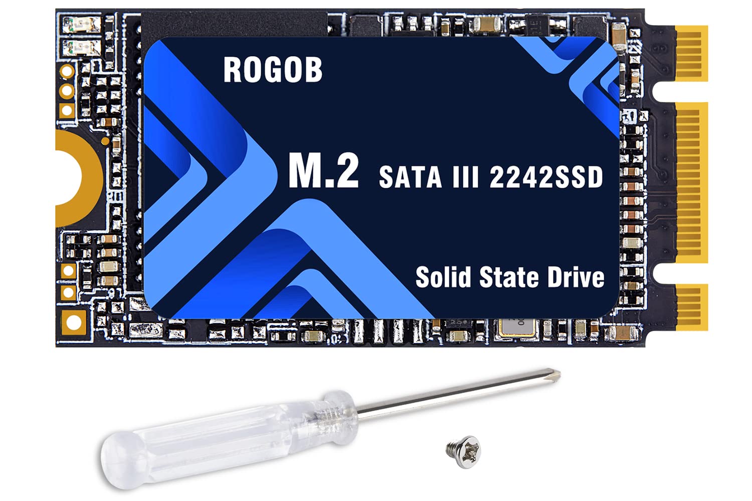 ROGOB 2TB M.2 SATA SSD 2242 NGFF B&M Key Internal Solid State Drive 6Gb/s for Desktop Laptop PC