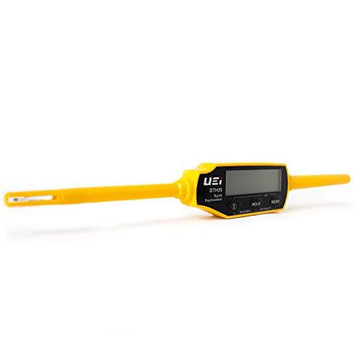 UEi DTH35 Digital HVAC Psychrometer Thermo-Hygrometer, Portable Relative Humidity Meter, Handheld Electronic in-Duct Thermometer, Measures Wet Bulb Dry Bulb Dew Point Temperature Humidity