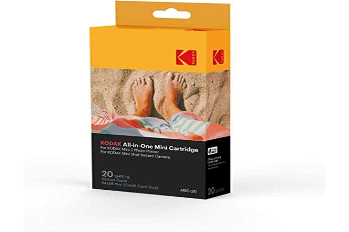 Kodak Mini 2 Photo Printer Cartridge MC All-in-One Paper and Color Ink Cartridge Refill - Compatible with Mini Shot Camera, Mini 2 Printer (Not Original Mini) 20 Pack