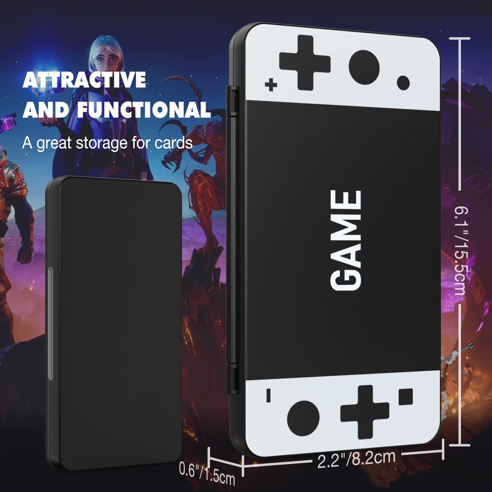 MoKo 24 Game Card Case Compatible with Nintendo Switch OLED 2021/Switch/Switch Lite, Switch Games Holder case for Switch Game Card & SD Card, Slim & Portable Game Card Storage Box, Pokeball