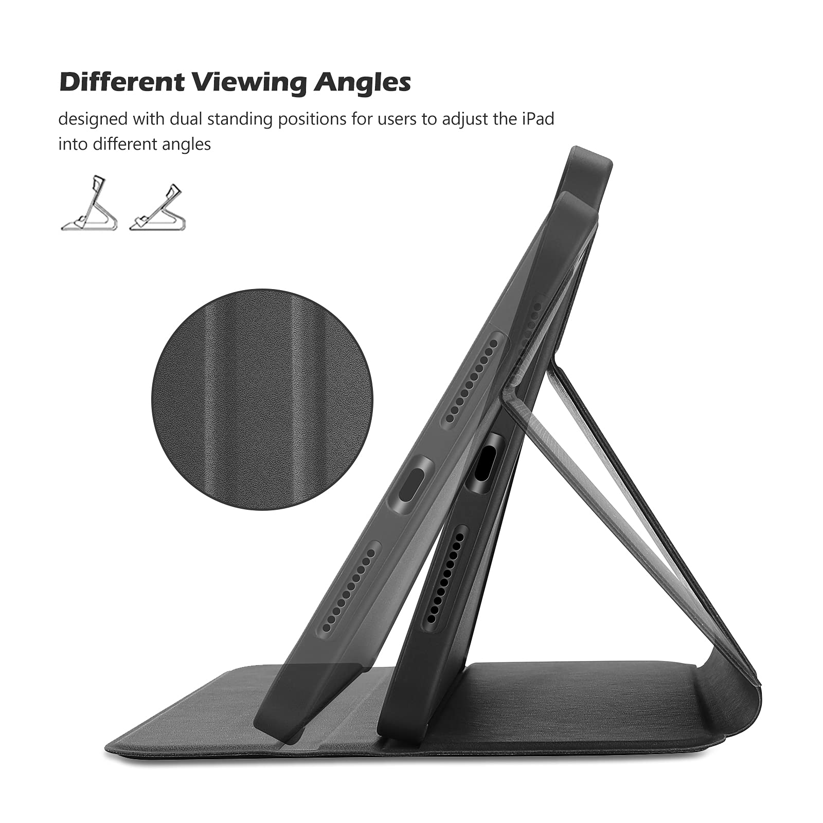 ProCase Cover for iPad Mini 6 Case 2021 Mini 6th Generation Case with Pencil Holder, Slim Smart Folio Stand Cover Shockproof Protective Cases for iPad Mini 6th Gen 8.3 Inch 2021-Black