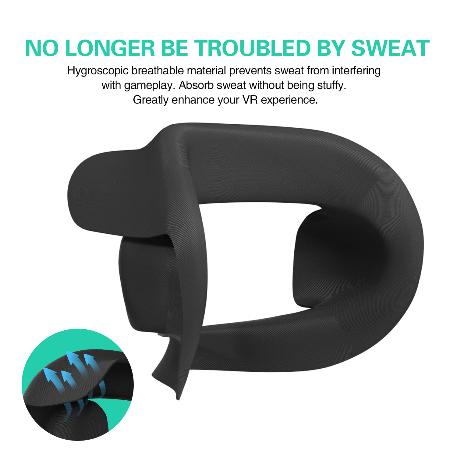 SEVENKA Long Link Cable & VR Face Cover Breathable VR Mask for Oculus Quest 2 Workout Supernatural