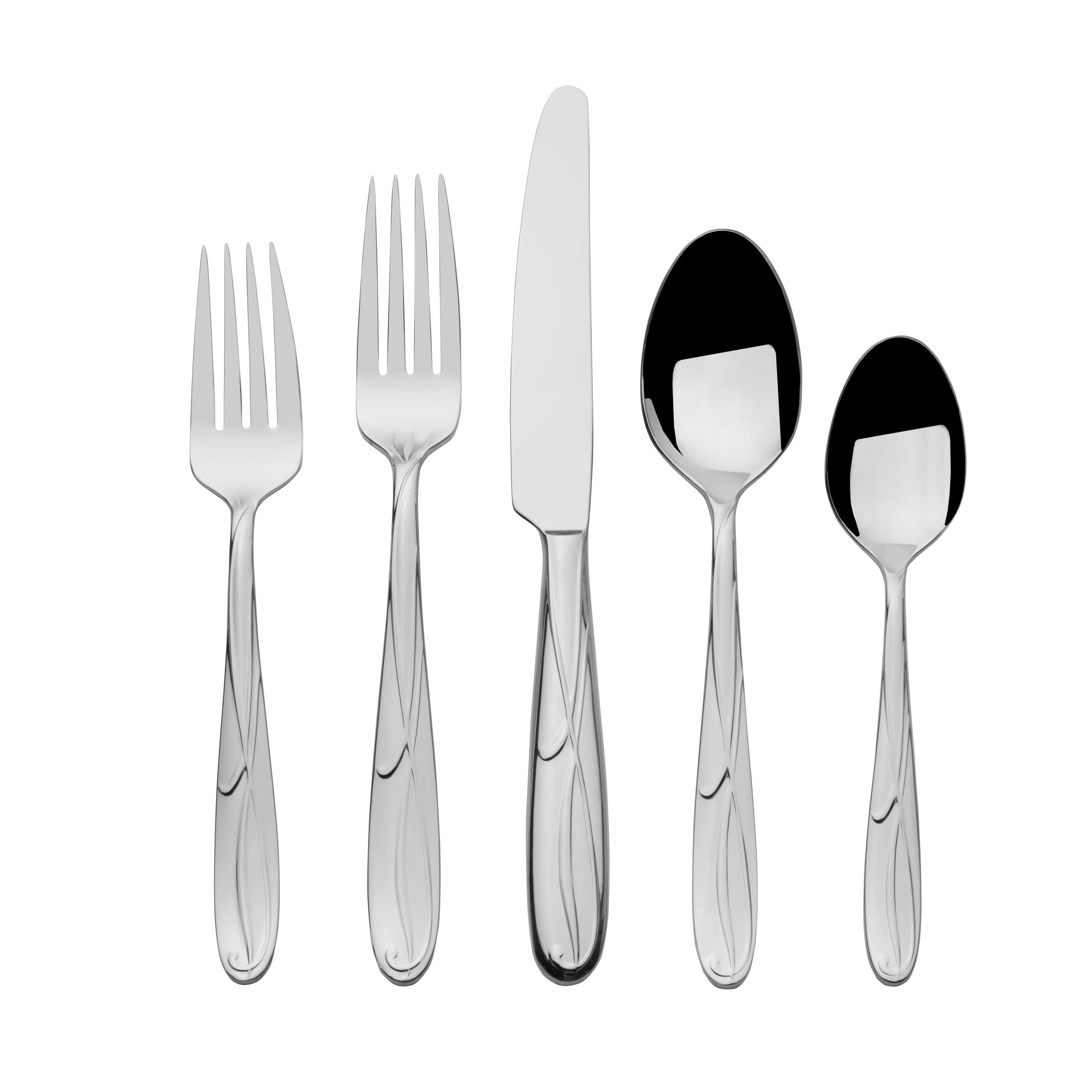 Mikasa Virtuoso 65 Piece Stainless Steel Flatware Set, Service For 12
