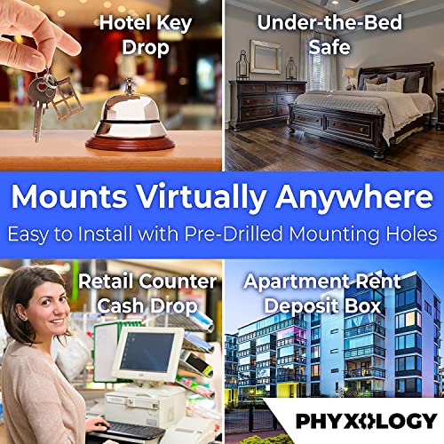 Mountable Cash Drop Box with Tamper-Proof Slot. Great as a Key Depository Or Deposit Safe for Hotels, Apartments Or Retail. Highly Secure Thick Steel and Key Lock! Pre-Drilled for Easy Wall Mounting!
