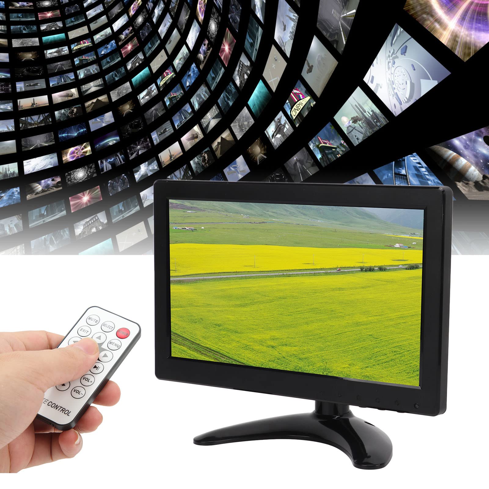 Shanrya HD Monitor, Gaming Display Screen Remote Control TFT LCD Easy Installation for DVRs (US Plug)