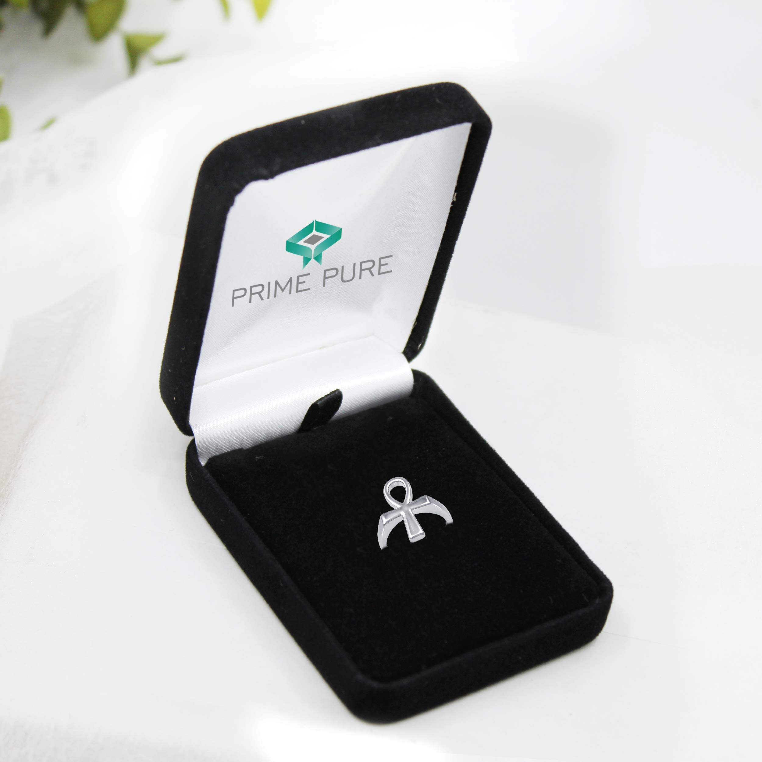 Prime and Pure Egyptian Ankh Cross Eternity Ring in 925 Sterling Silver (SIZE 8)