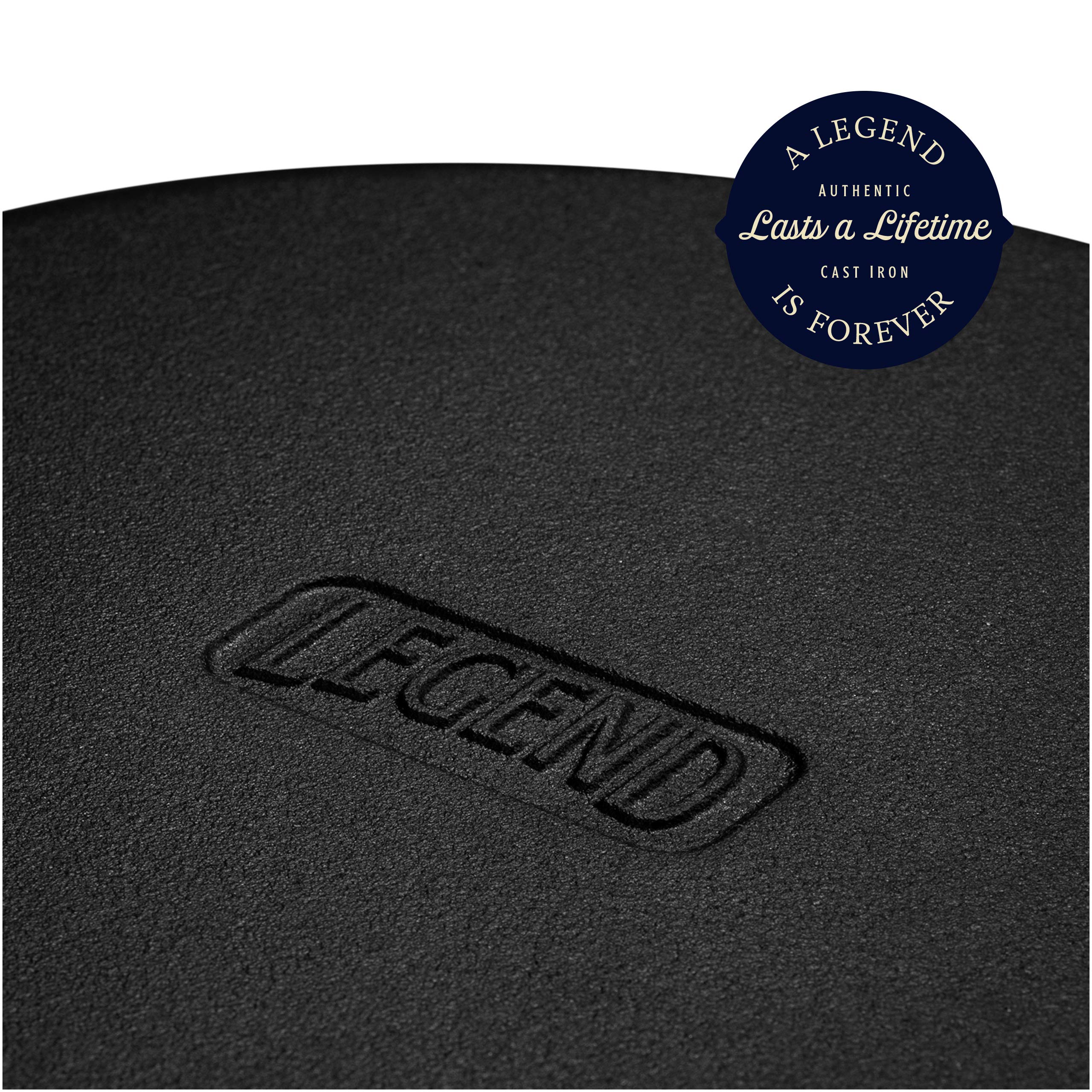 Legend Cookware Cast Iron Dutch Oven | 5QT Multi Cooker Stock Pot For Frying, Cooking, Baking & Broiling on Induction, Electric, Gas & In Oven | Lightly Pre-Seasoned Cookware Gets Better with Use