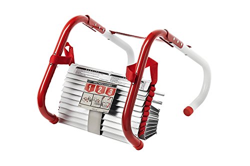 Kidde Fire Escape Ladder, 3-Story Rope Ladder, Extends to 25-Feet, Anti-Slip Rungs