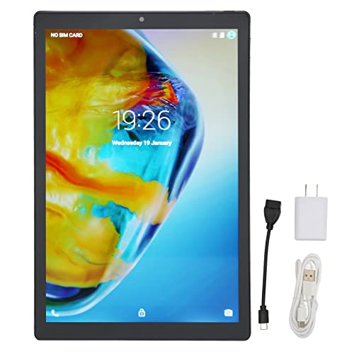 VINGVO 10 Inch Tablet, 4G RAM 64G ROM Dual Camera Blue 5000mAh Gaming Tablet for Home (US Plug) (VINGVO1s5zfmhpq2-11)