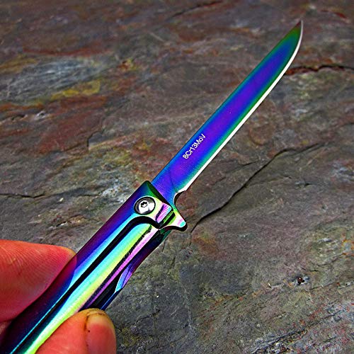 VORTEK Cavalier Gentleman's Folding Pocket Knife, Frame lock, 8Cr13MOV Blade, Ball Bearing Pivot, Everyday Carry
