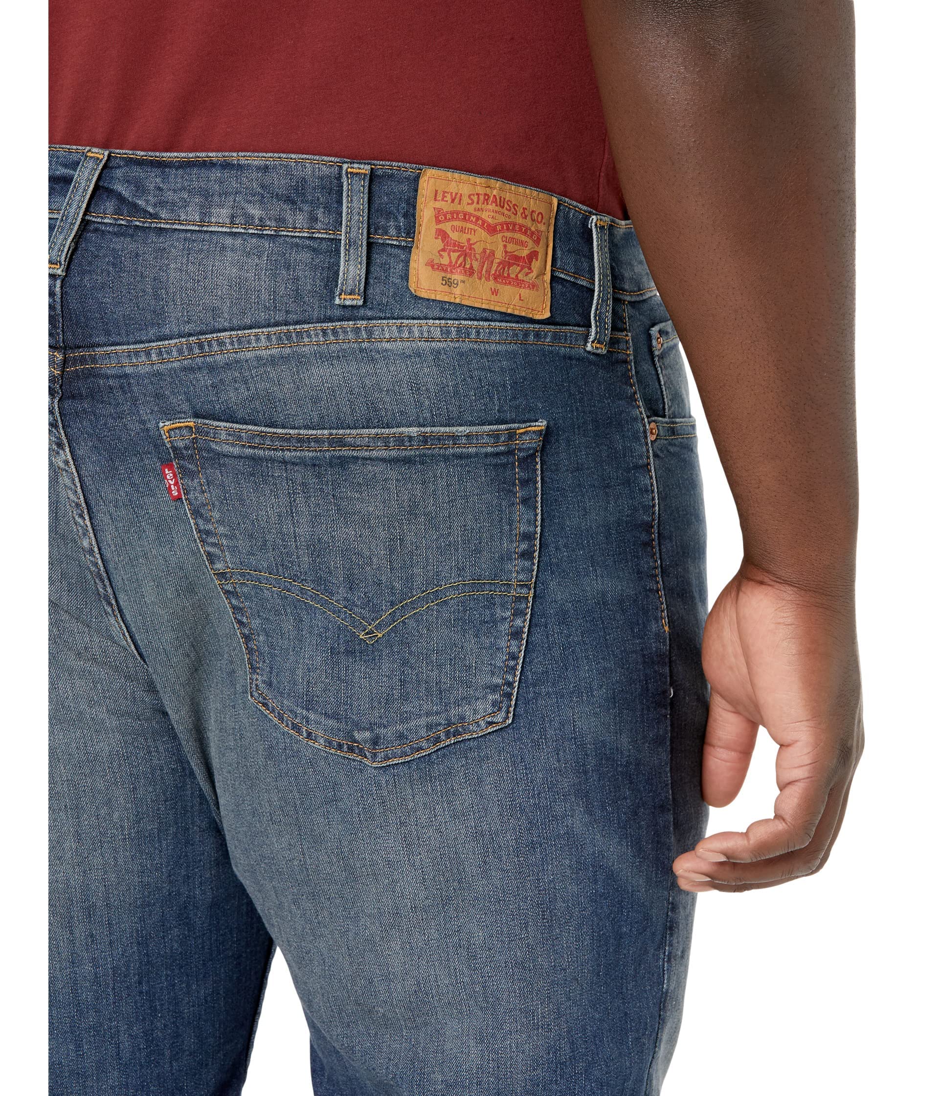 Levi's Men's 559 Relaxed Straight Jeans (Also Available in Big & Tall), Medium Stonewash, 40W x 32L