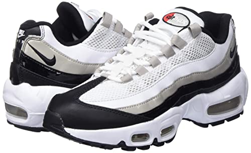 NIKE Women's Sneaker, White Black Lt Iron Ore University Red, 9