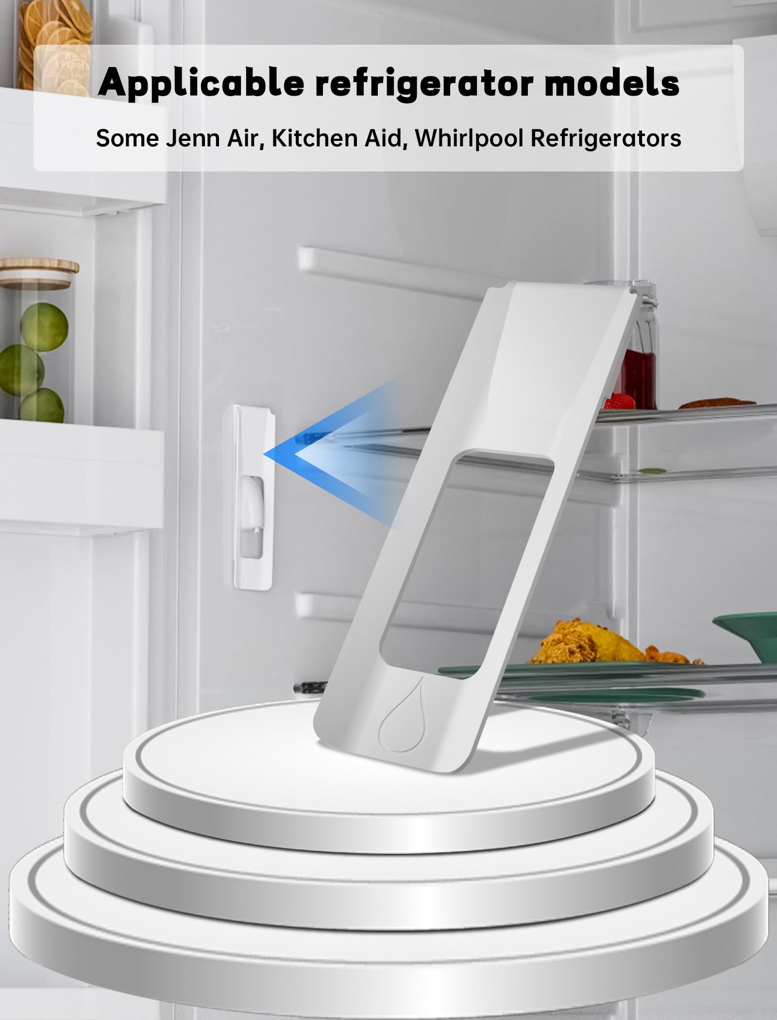 Upgraded Water Dispenser Lever for Refrigerator Interior Water Dispensers, [One-Handed Operation] Replacement Handed Water Dispensing Lever for Whirlpool Refrigerators and Other Models(Clip-On Style)