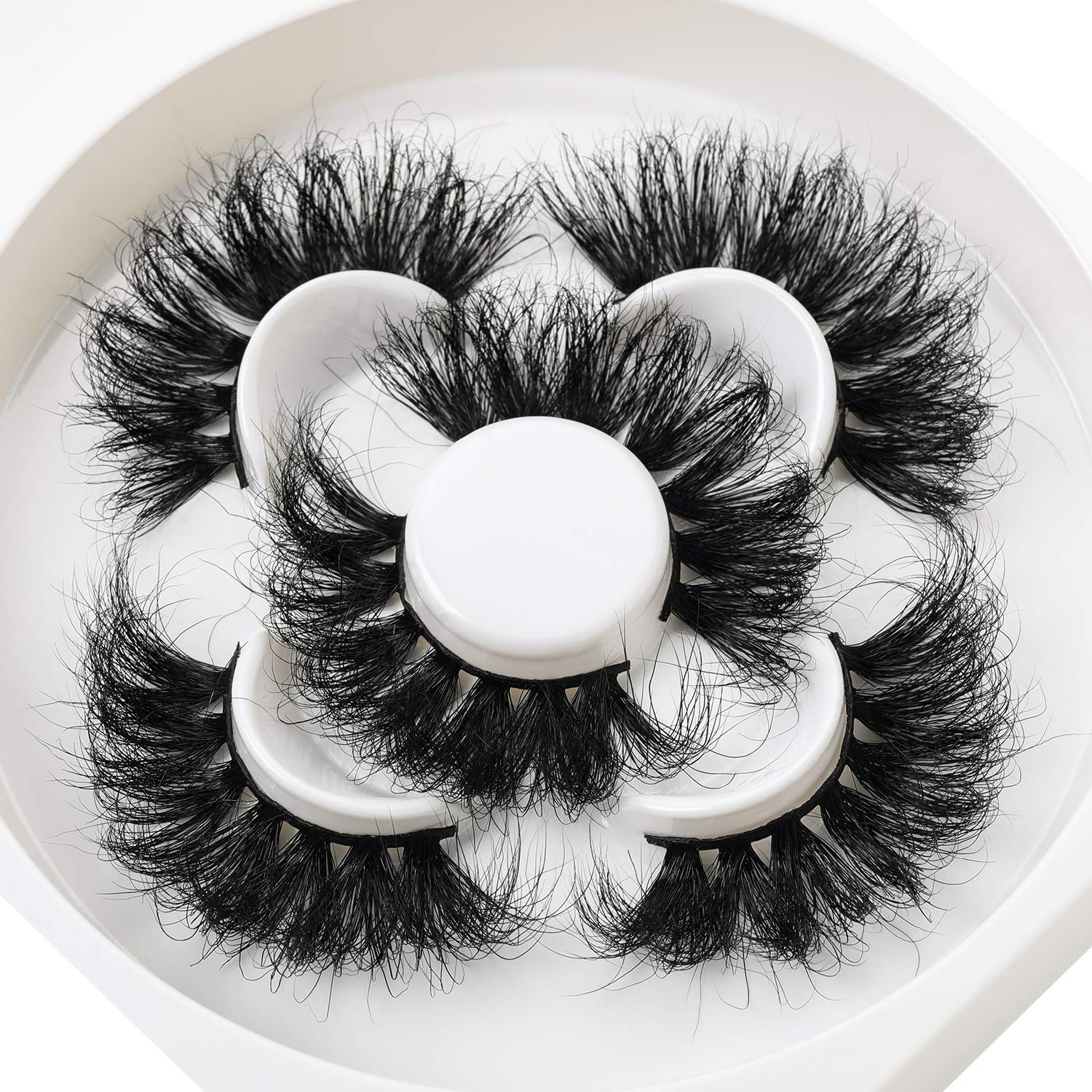 Lethot 25mm Mink Lashes 3D Mink Hair False Eyelashes High Volume Handmade Eye Makeup Tools Fluffy Lashes Pack 09 (LT09)